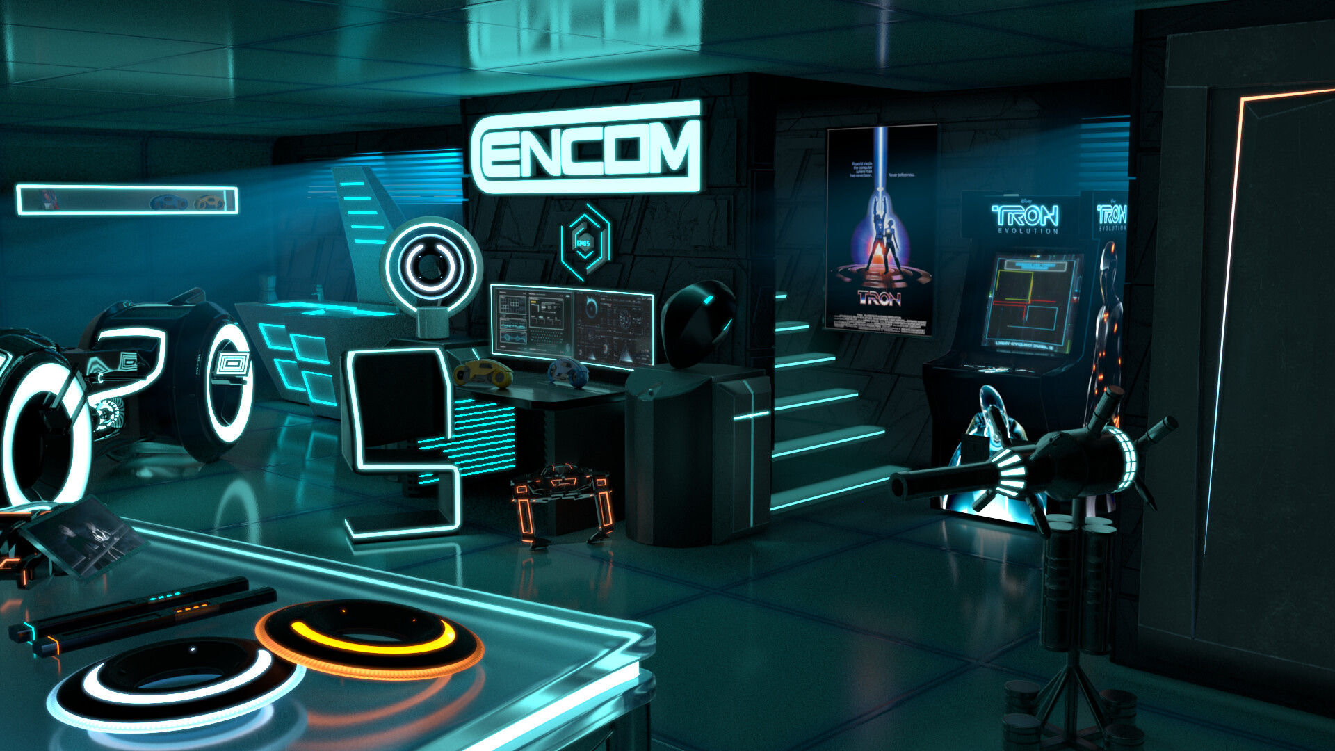 ArtStation - Tron Legacy Basement