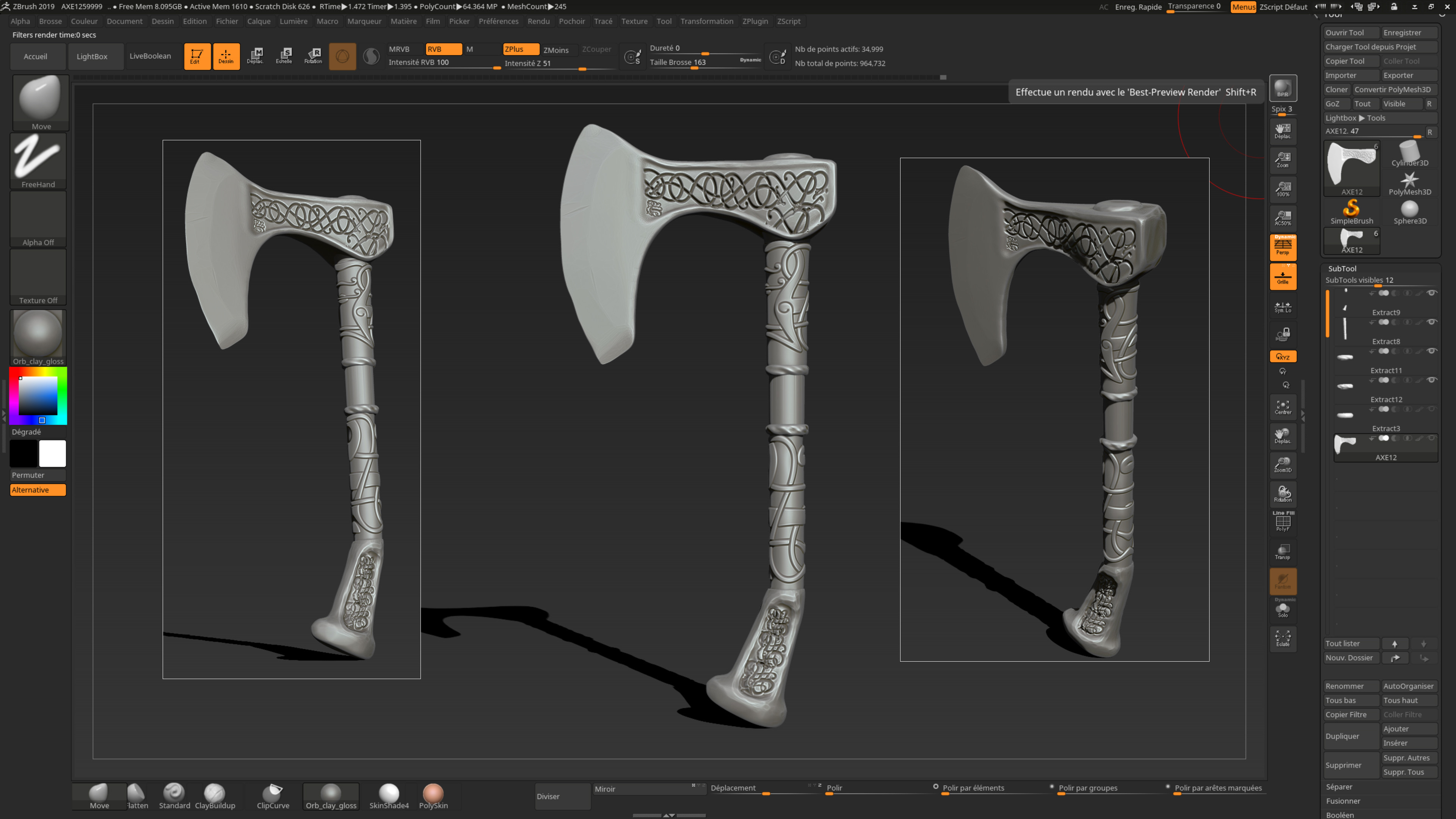 Alexandre Martin MGSTUDIO - Axe viking