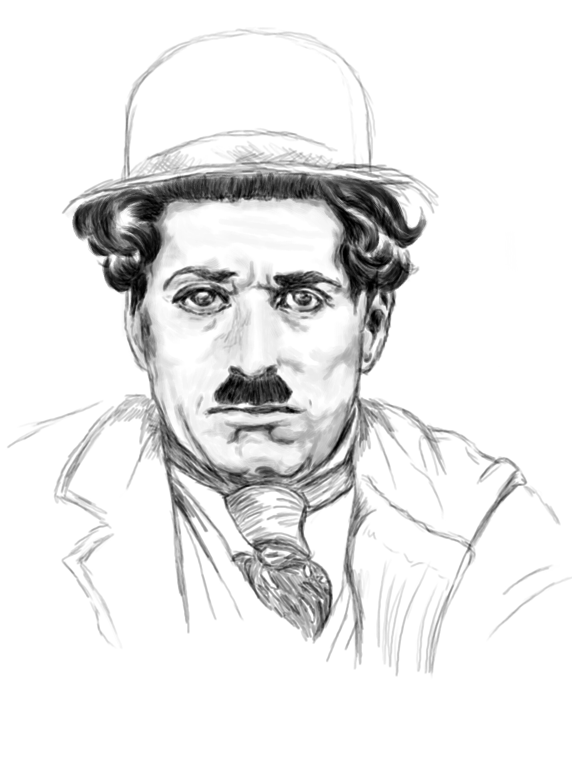 ArtStation - Charlie Chaplin - From The Kid