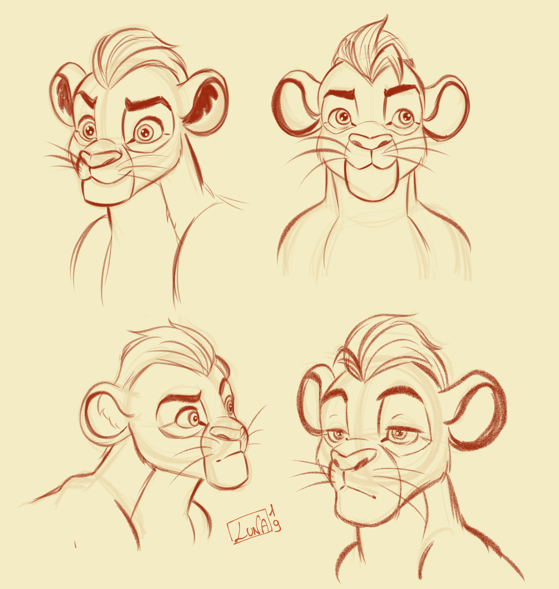 how to draw lion guard characters