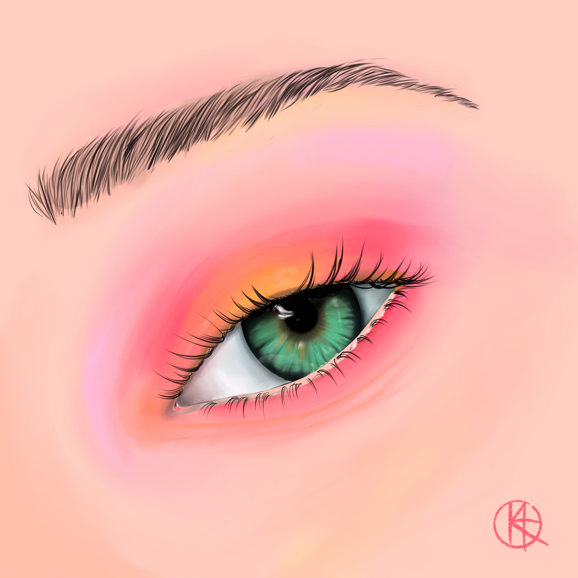 ArtStation - Pink eyeshadow