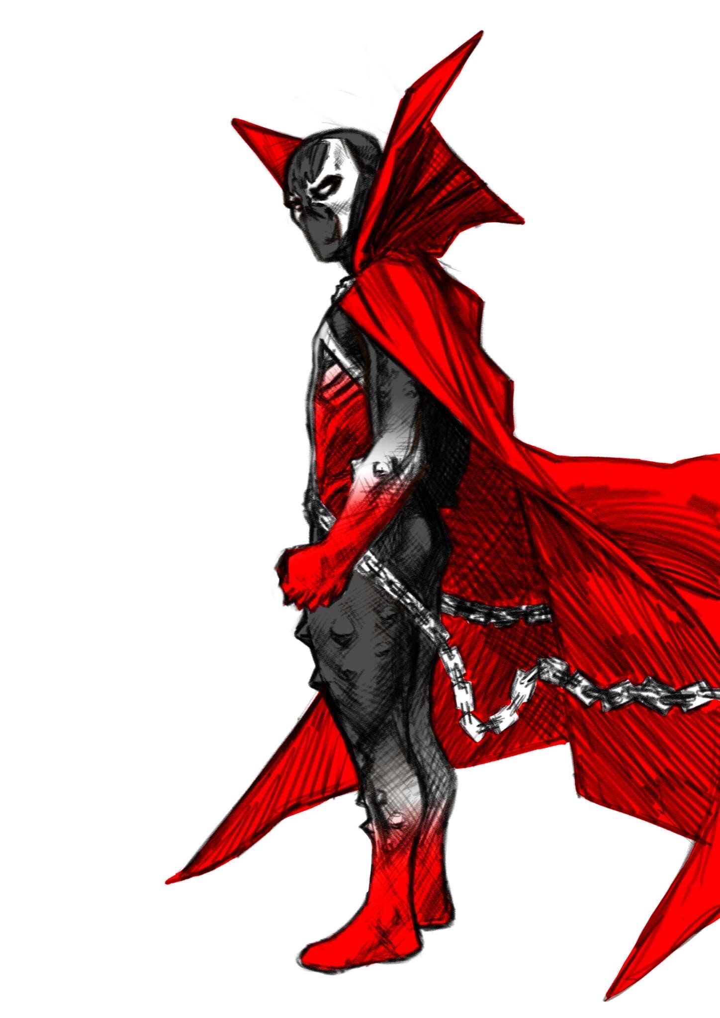 spawn full body drawing
