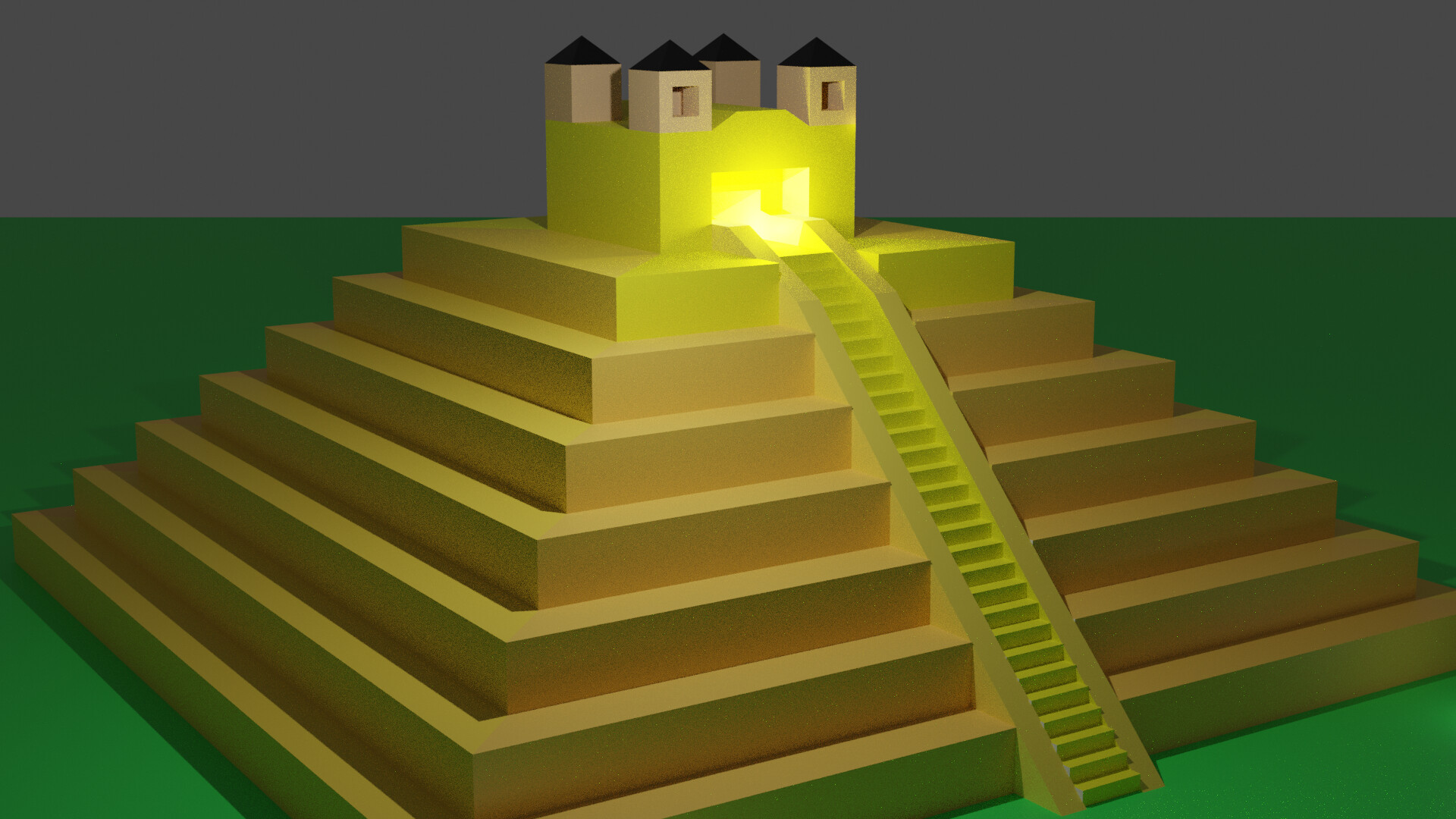 ArtStation - Own version of the Mayan Pyramid