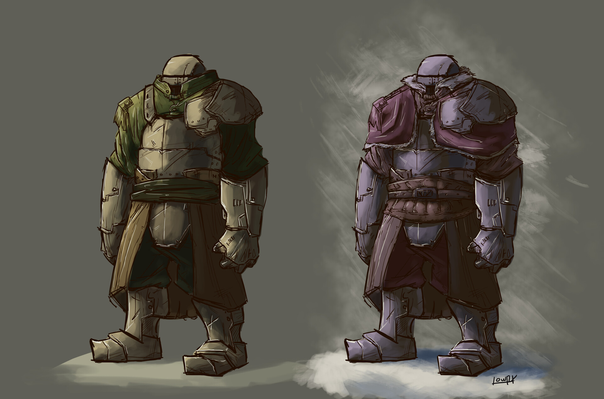 Emma Lowry - Concept Art - Bulkhead tower defense game