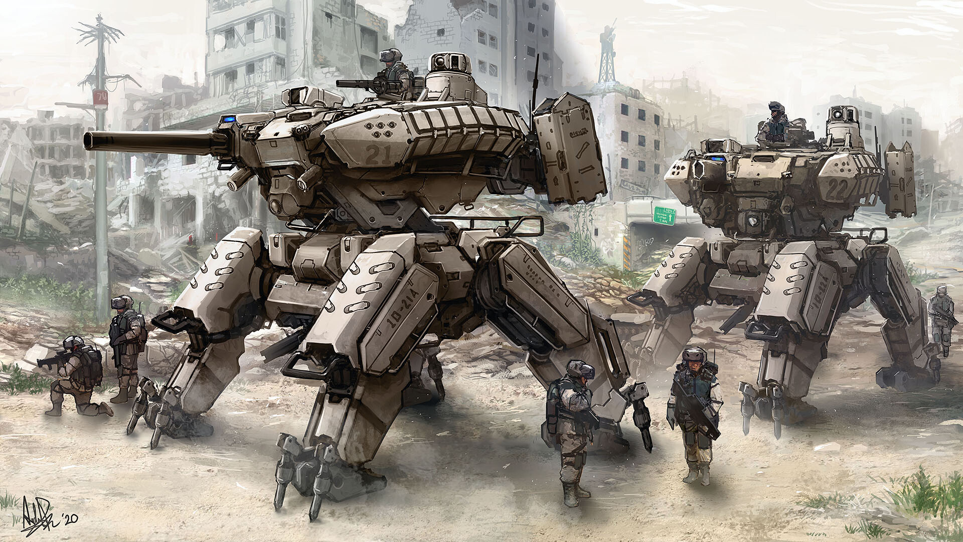 ArtStation - Quad Mech Squad