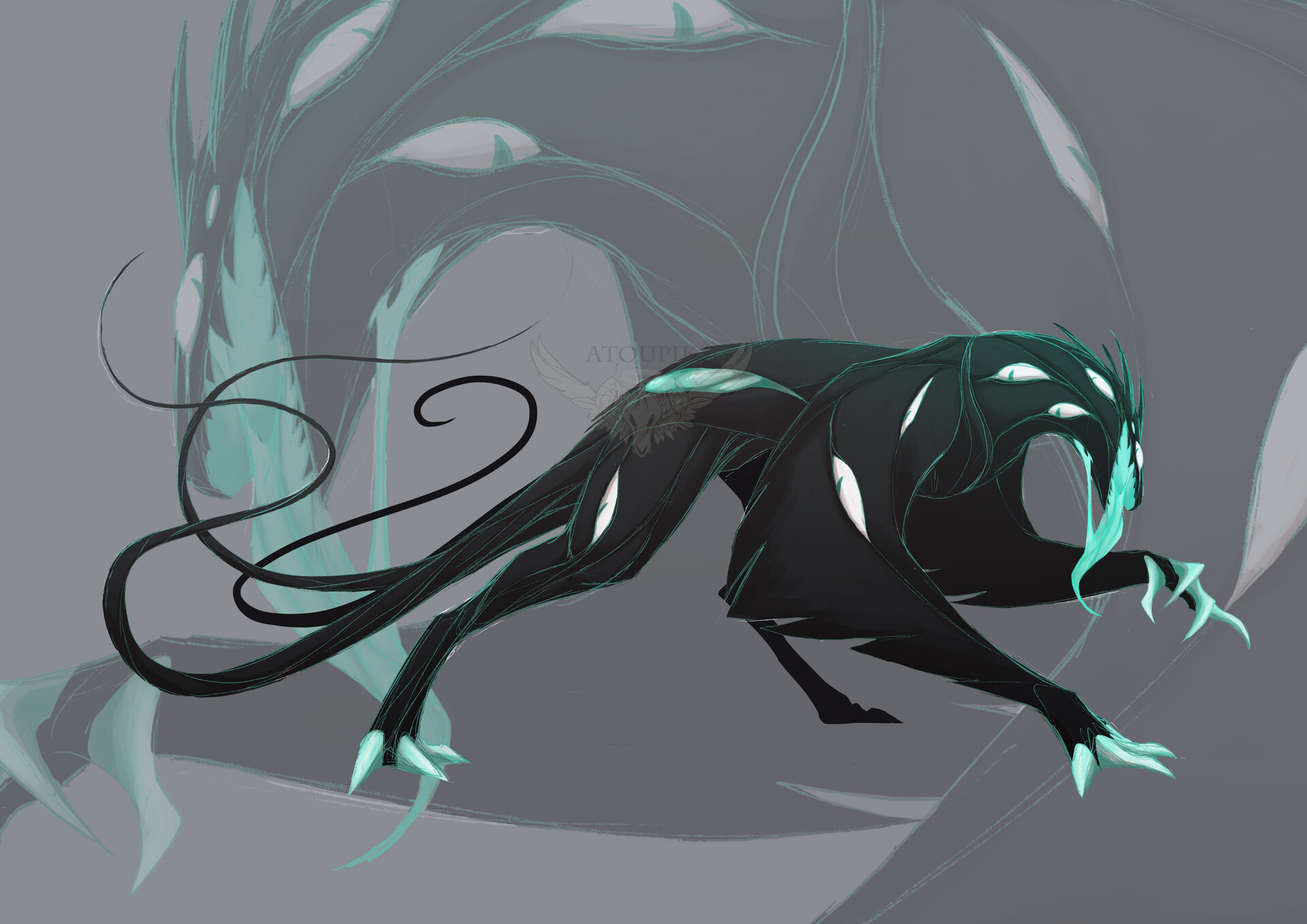 ArtStation - black monster designe