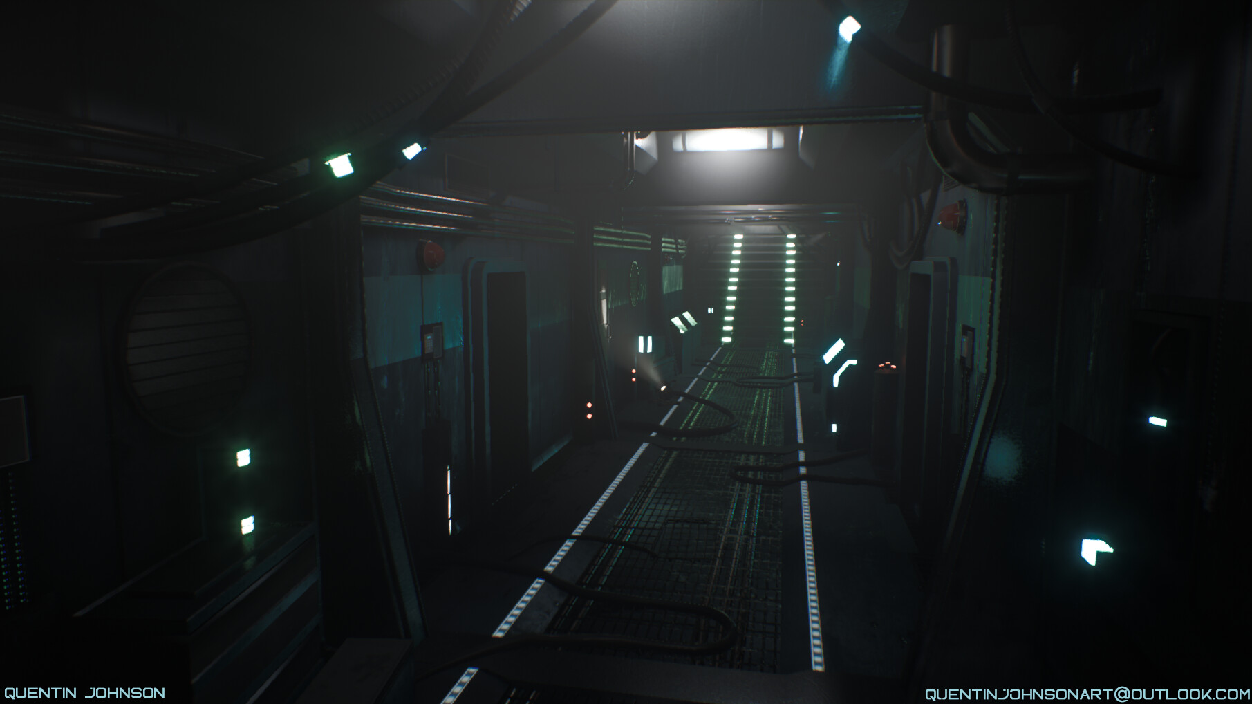 Quentin Johnson - Spaceship Hallway Game Level