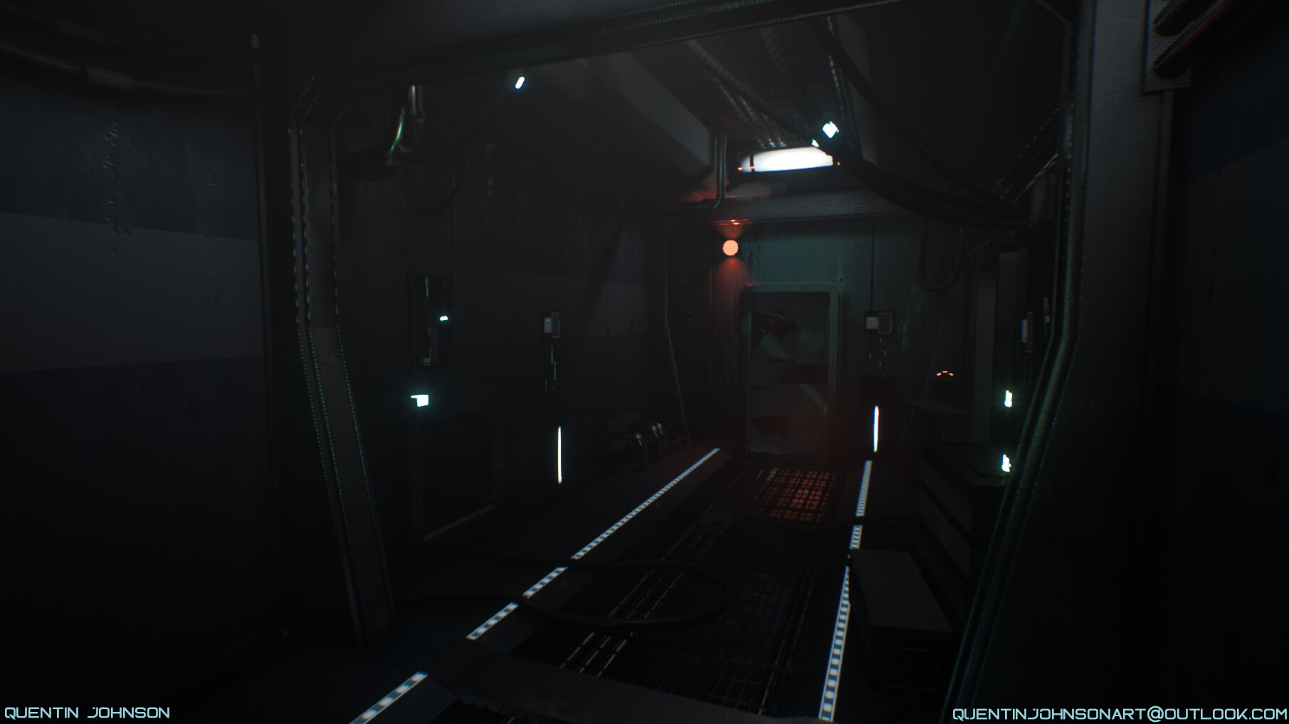 Quentin Johnson - Spaceship Hallway Game Level