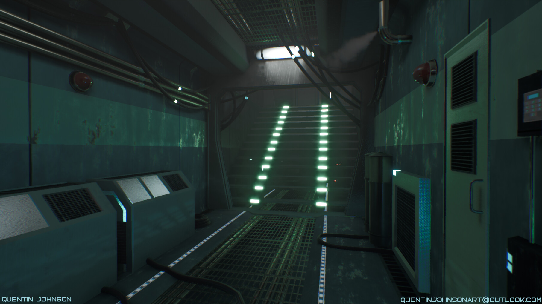 Quentin Johnson - Spaceship Hallway Game Level