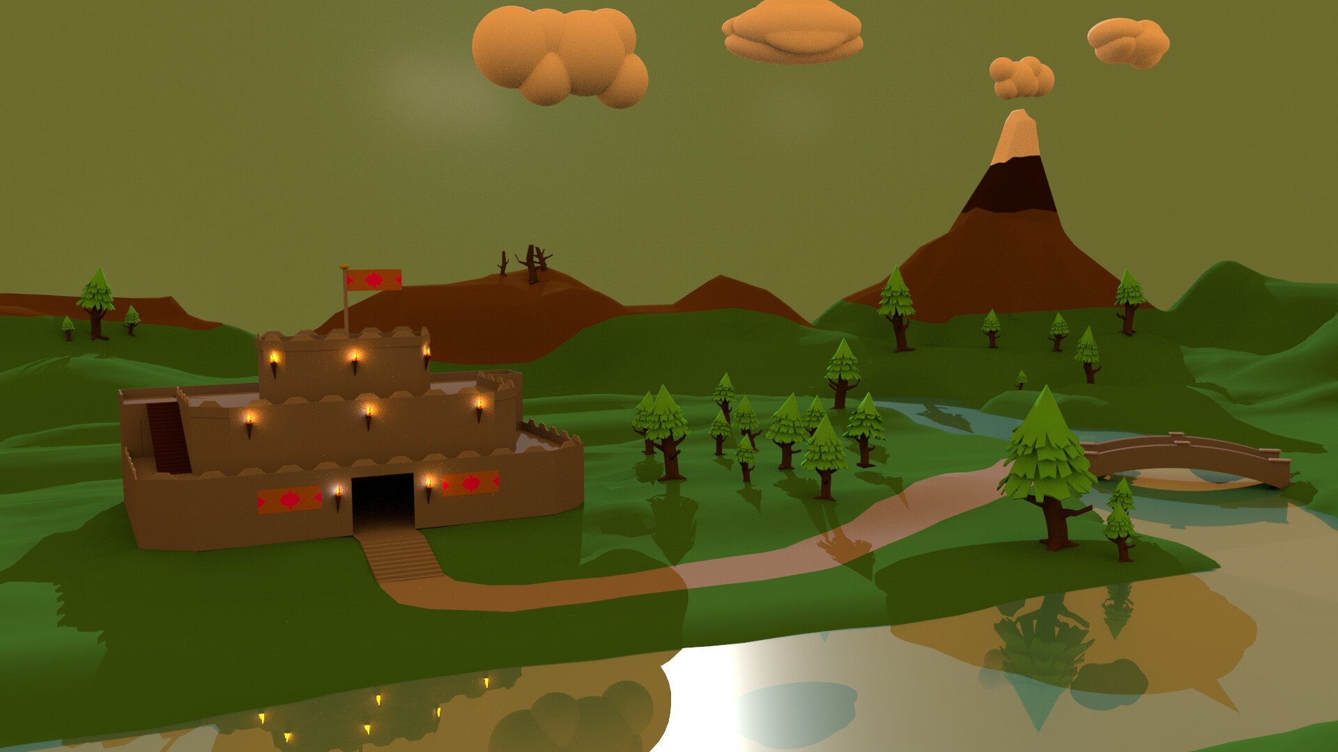 ArtStation - Low Poly Environment Scene