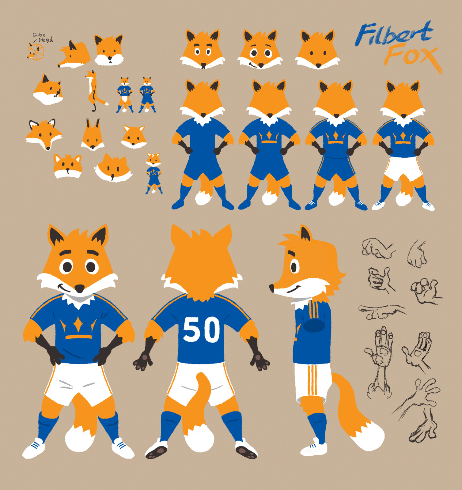 Michael Wright - Lead Balloon Studios - Filbert Fox Character Design