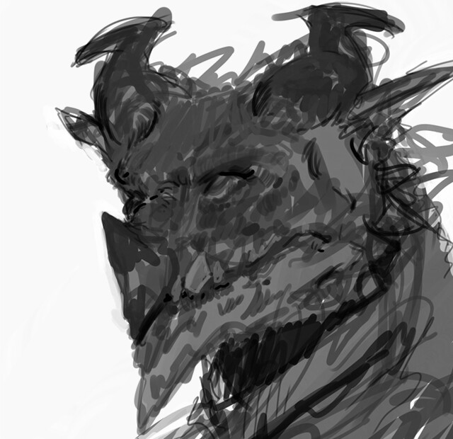 ArtStation - dragon rough sketch