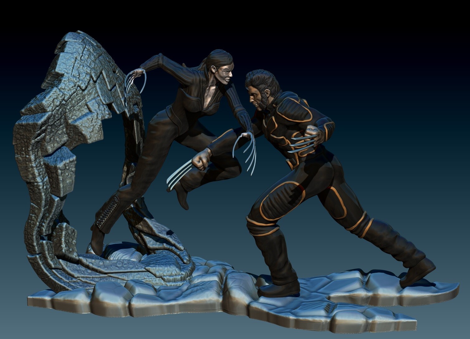 ArtStation - WIP Wolverine vs. Lady Deathstrike