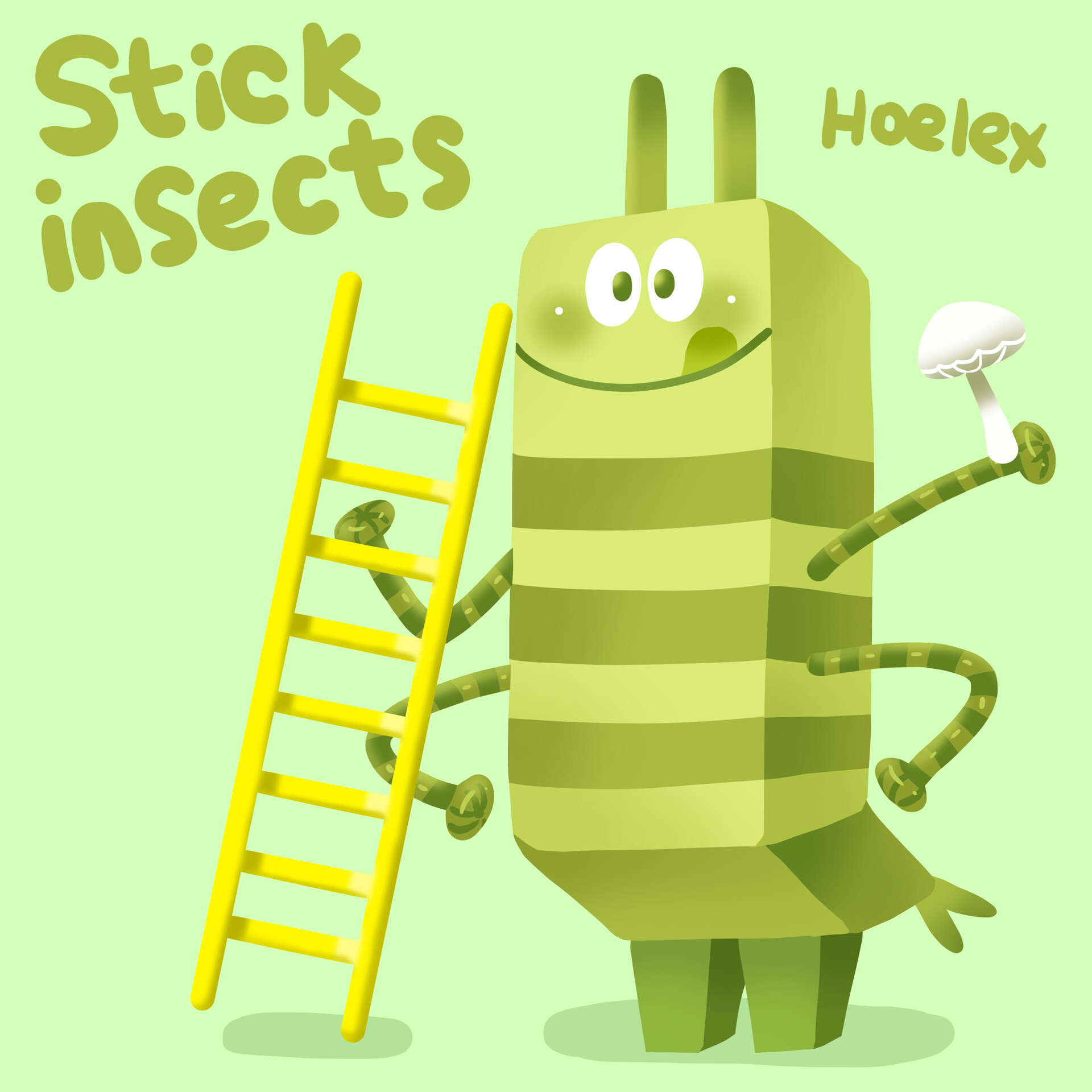 ArtStation - ★【Dream DODO ZOO 夢想方塊動物園 】Stick insects竹節蟲梯子工"(竹竹)106.