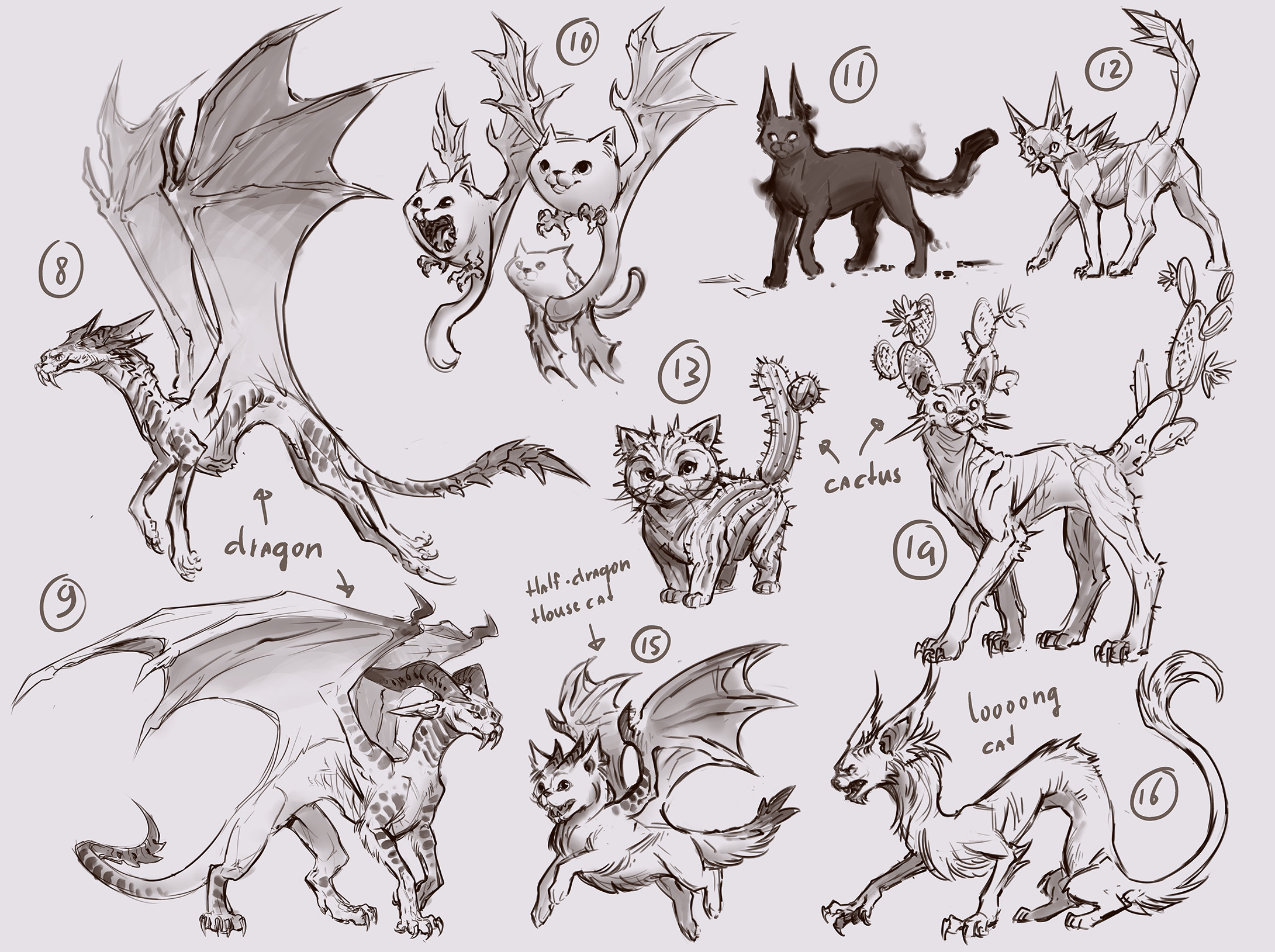 Moniek Schilder - Concept Artist - Fantastical Felines!