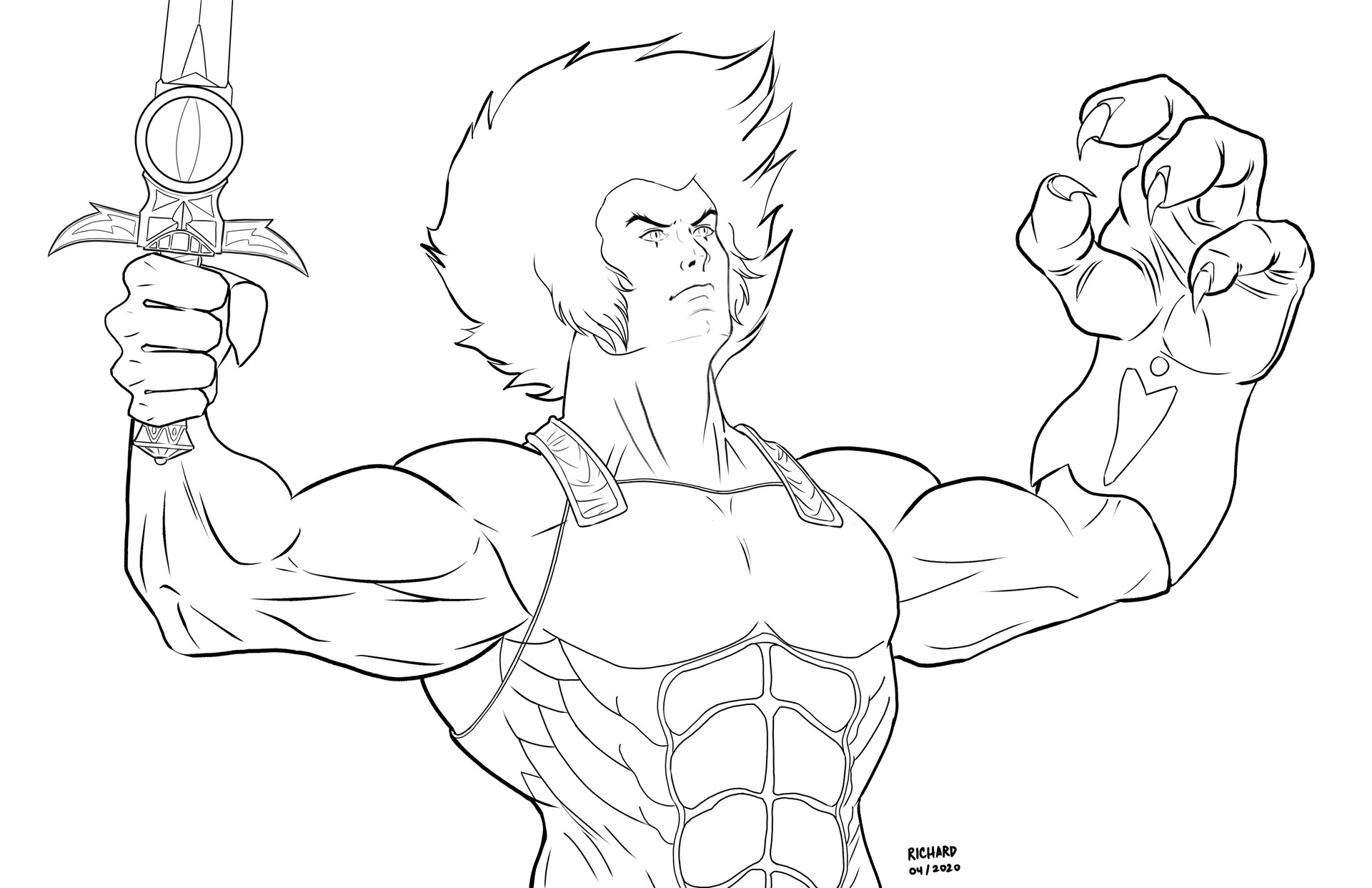 how to draw lion o thundercats