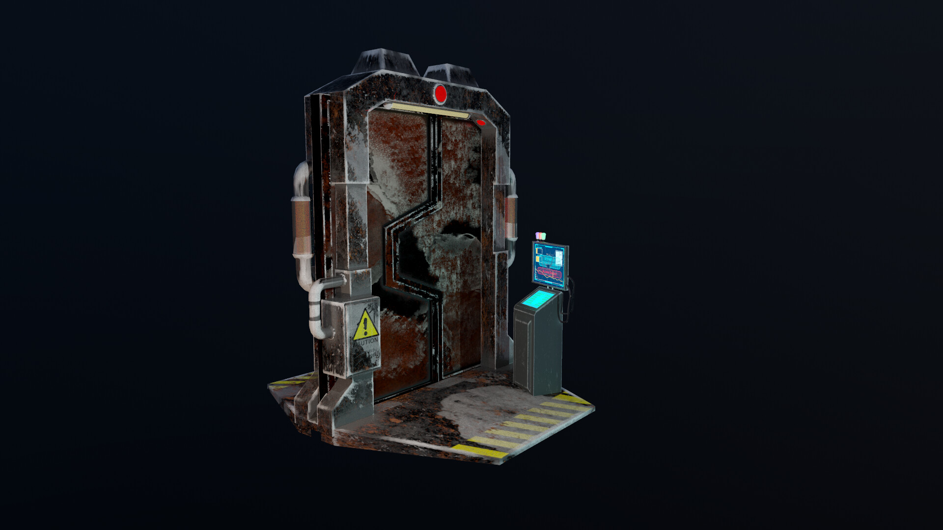 ArtStation - Teleporter Room: Scifi Door/HandScanner