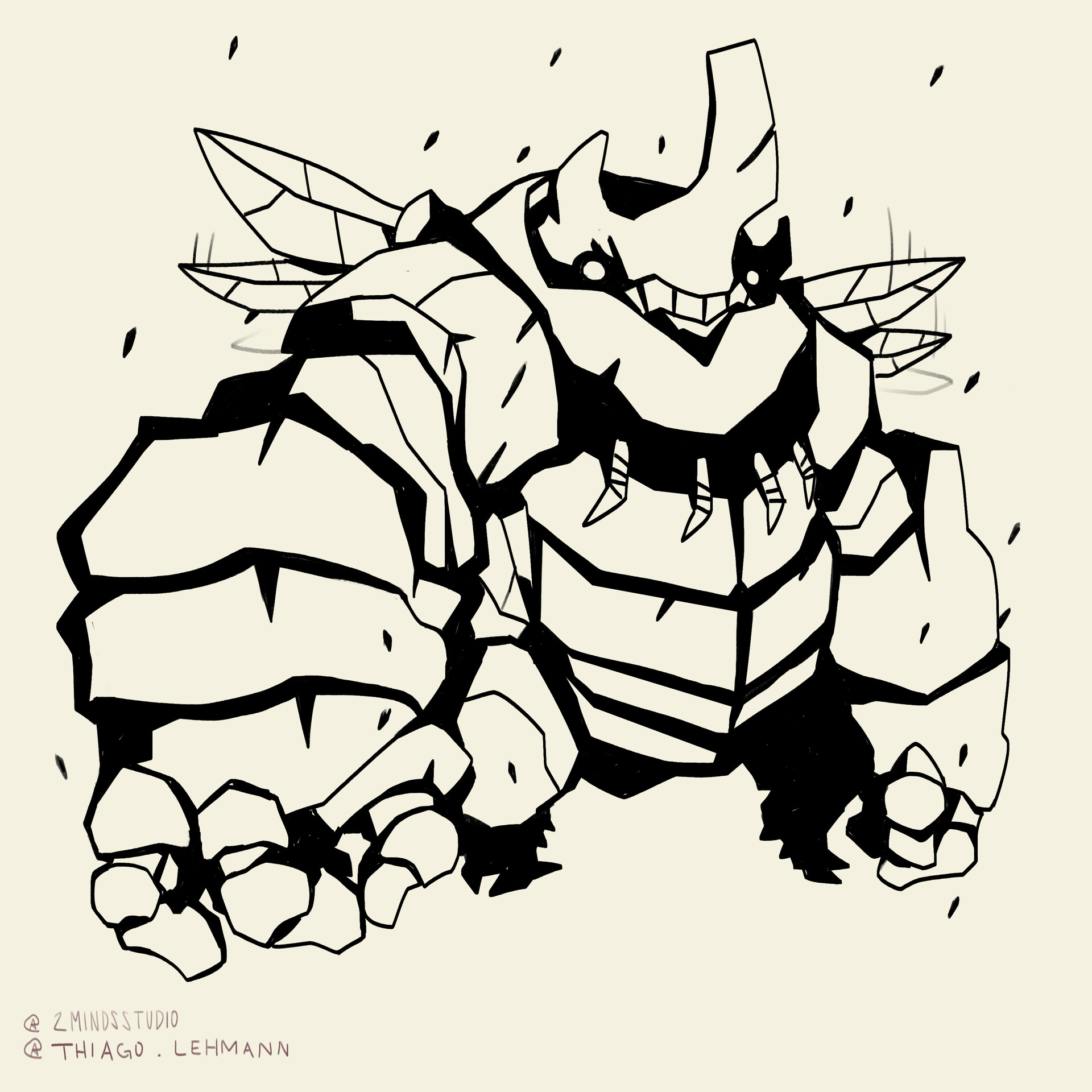 mega steelix coloring page