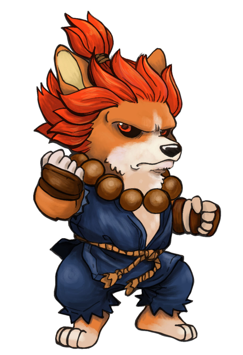 Stephanie Corgi - street fighter costume dog corgi