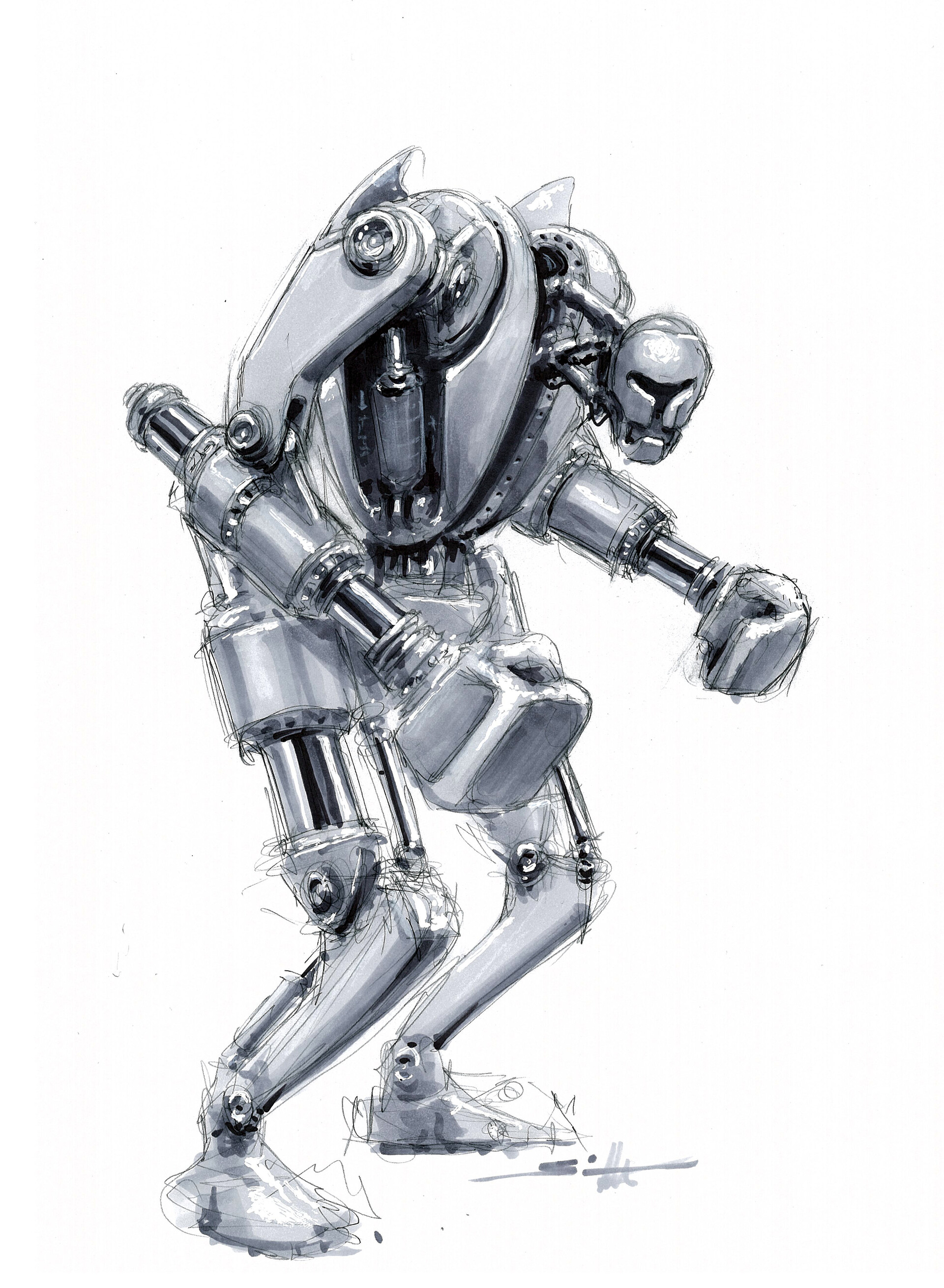 how to draw real steel robots easy
