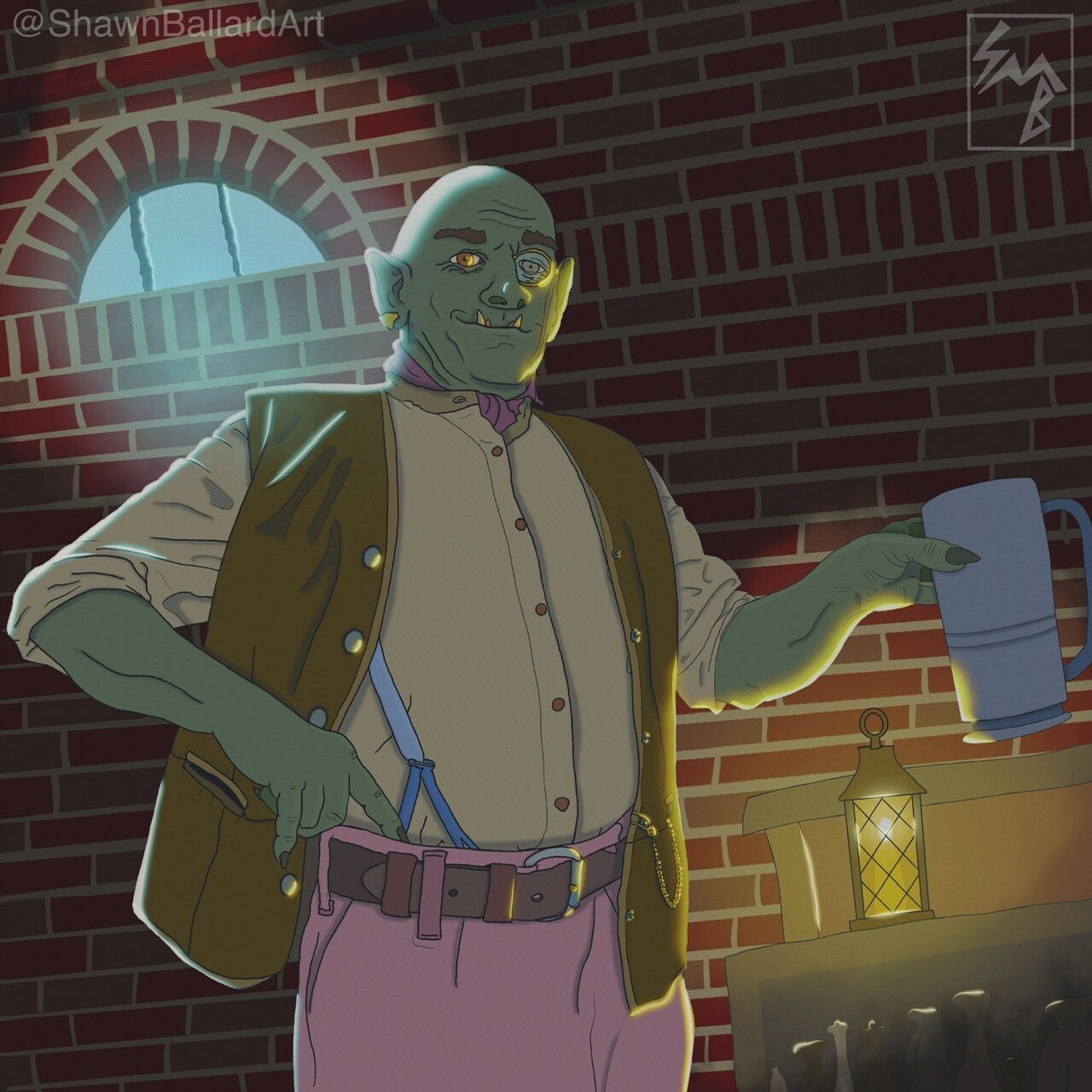 ArtStation - Commission: Old Turk the Distinguished Orcish Bartender