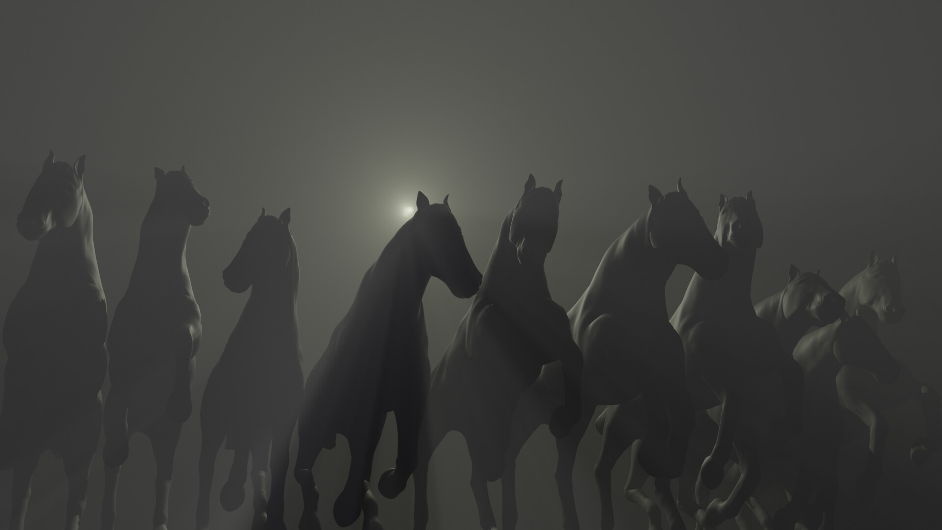 ArtStation - Self portrait (ten horses)