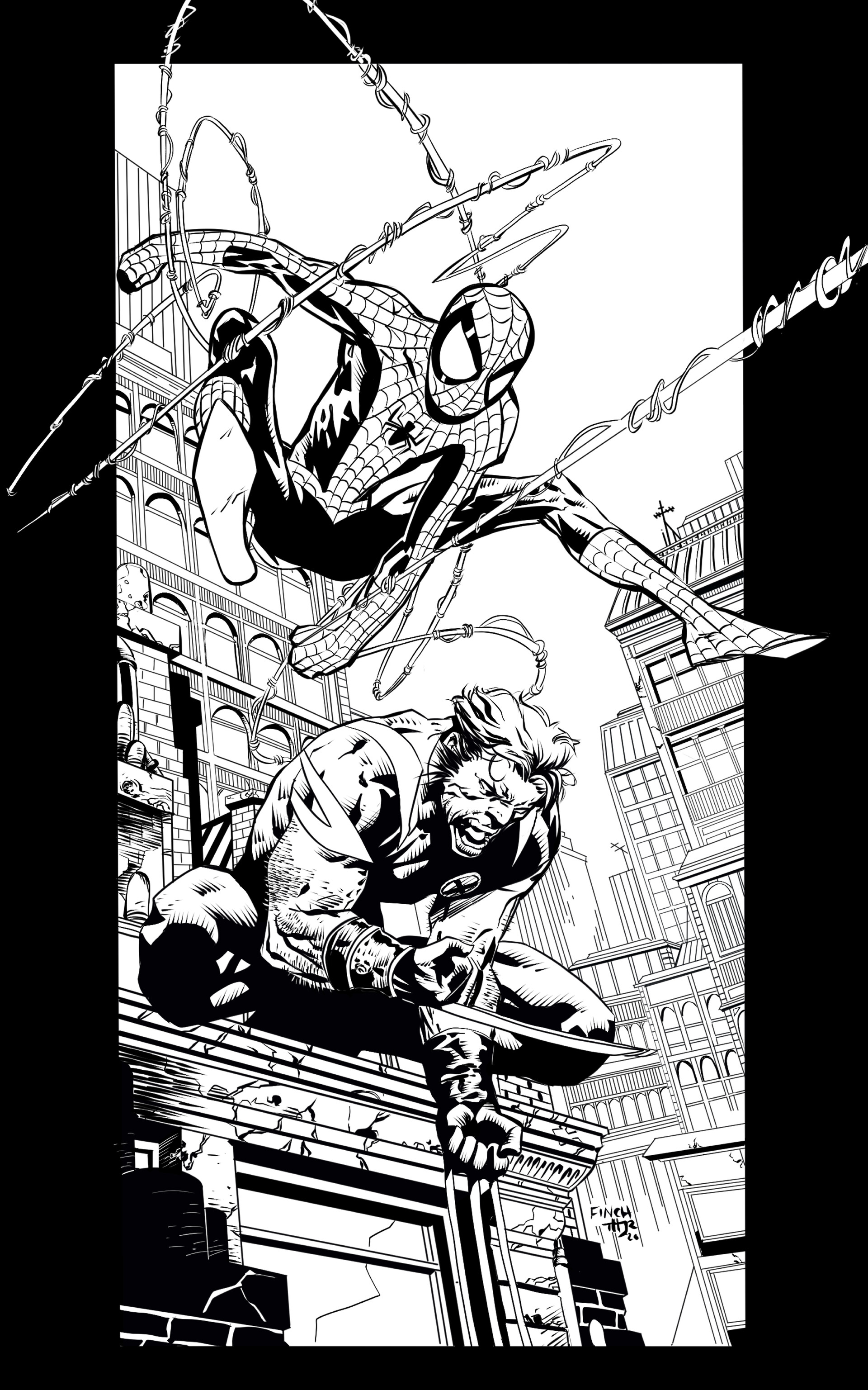 ArtStation - Spiderman/Wolverine (David Finch) -Fan Art