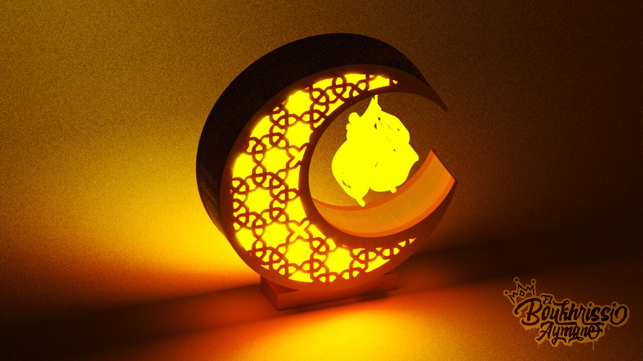 ArtStation - 3D ANIMATION - LOW POLY RAMADAN HILAL " CRESCENT MOON ...
