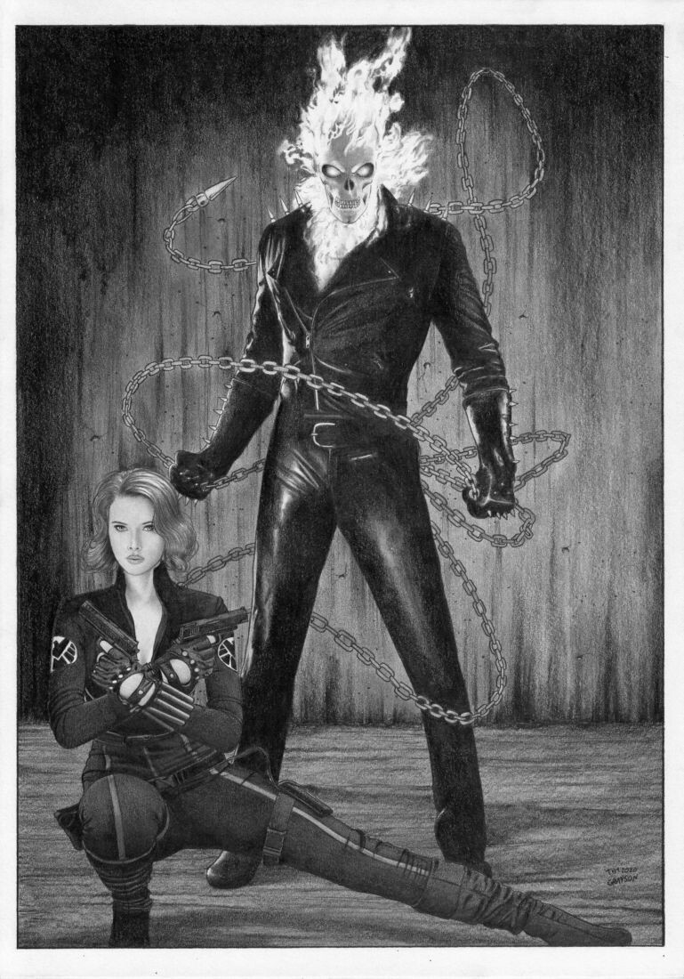 ArtStation - Black Widow and Ghost Rider