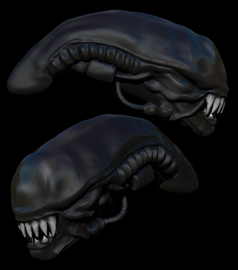 ArtStation - Alien Headshot (Speedpaint)