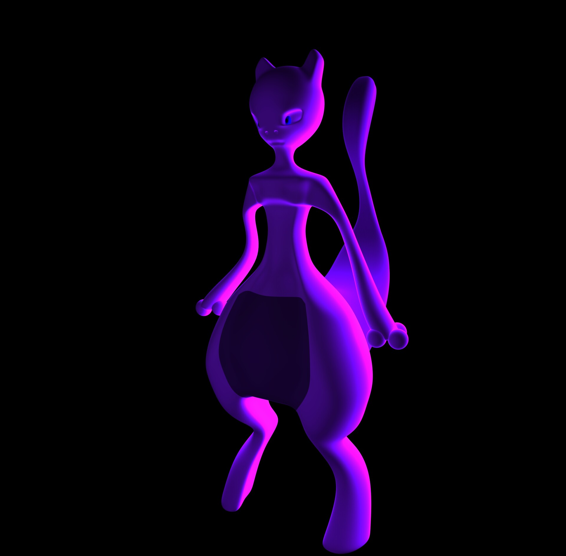 ArtStation - Mewtwo 3D Model (Pokemon)