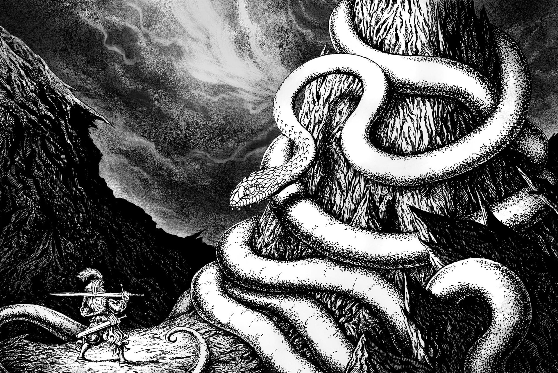 ArtStation - Sir Dondarion and the Great Serpent