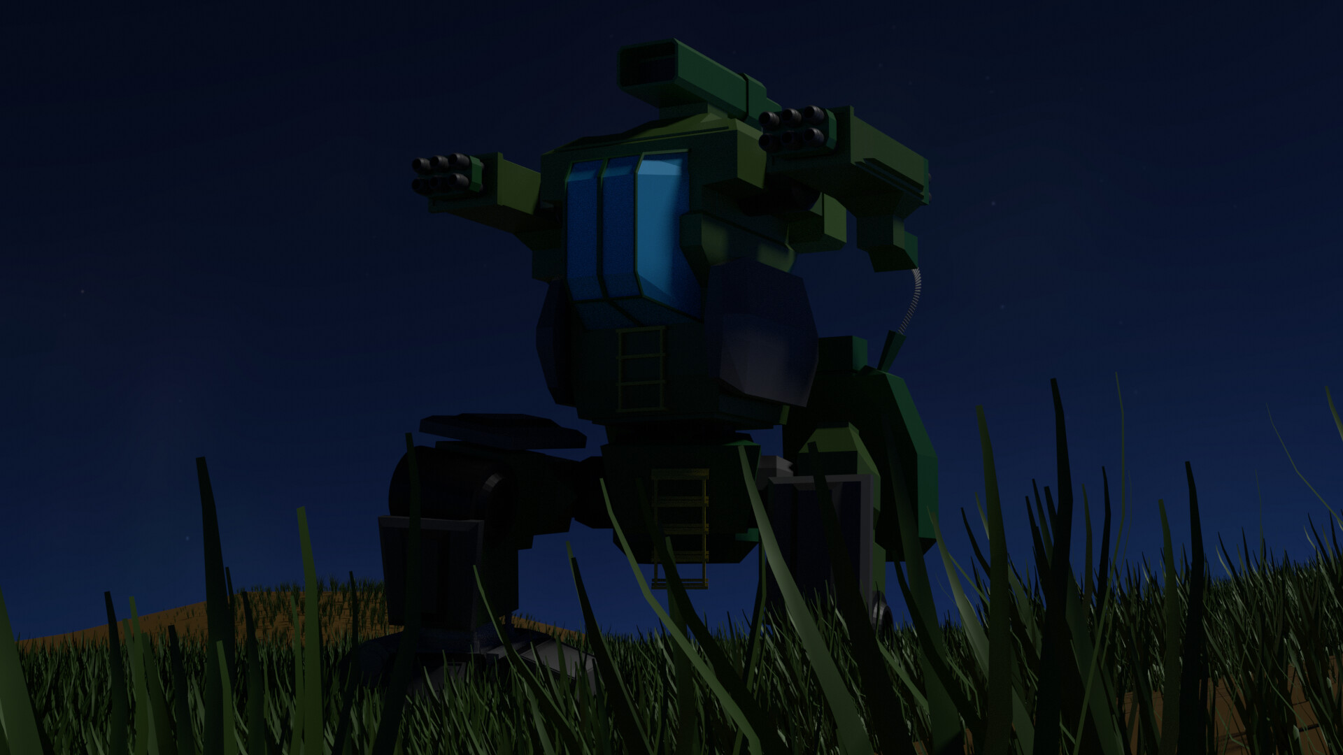 ArtStation - Low Poly (ish) Mech