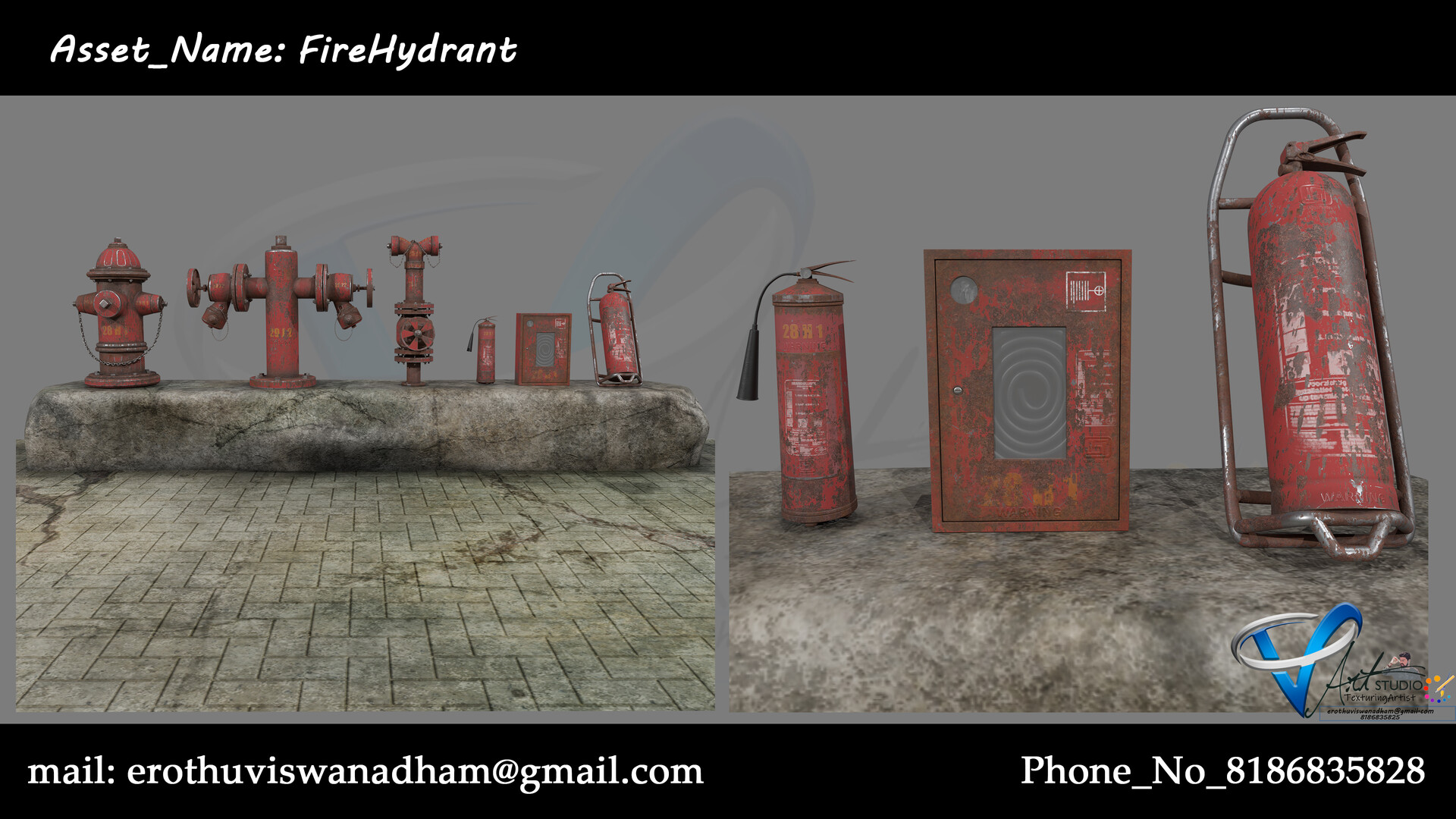 ArtStation - Fire Hydrant_modeling and texturing