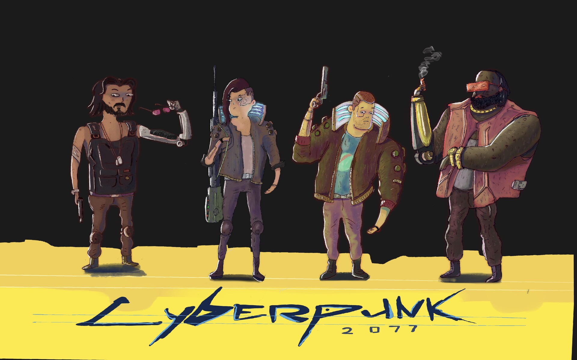 ArtStation - Cyberpunk cartoon style