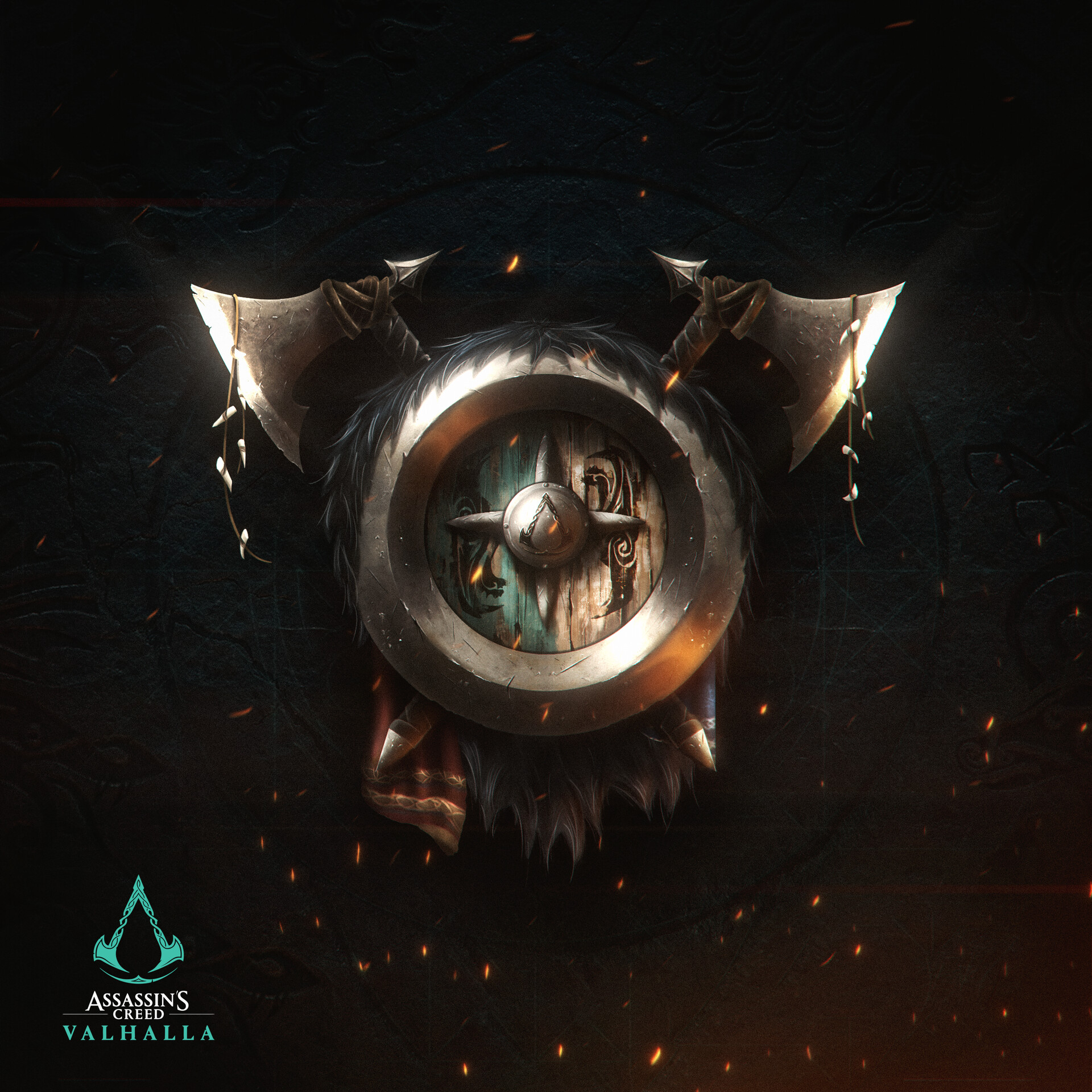 ArtStation - Assassin's creed Valhalla painted Badge - fan art