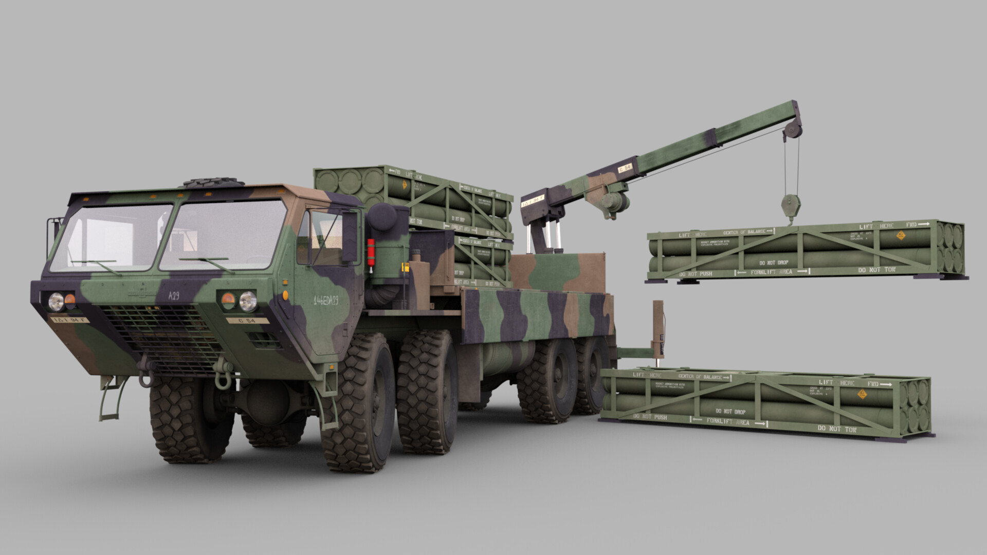 Westfield 3d - U.S.Army M985 HEMTT 10-Ton 8x8 Cargo Truck