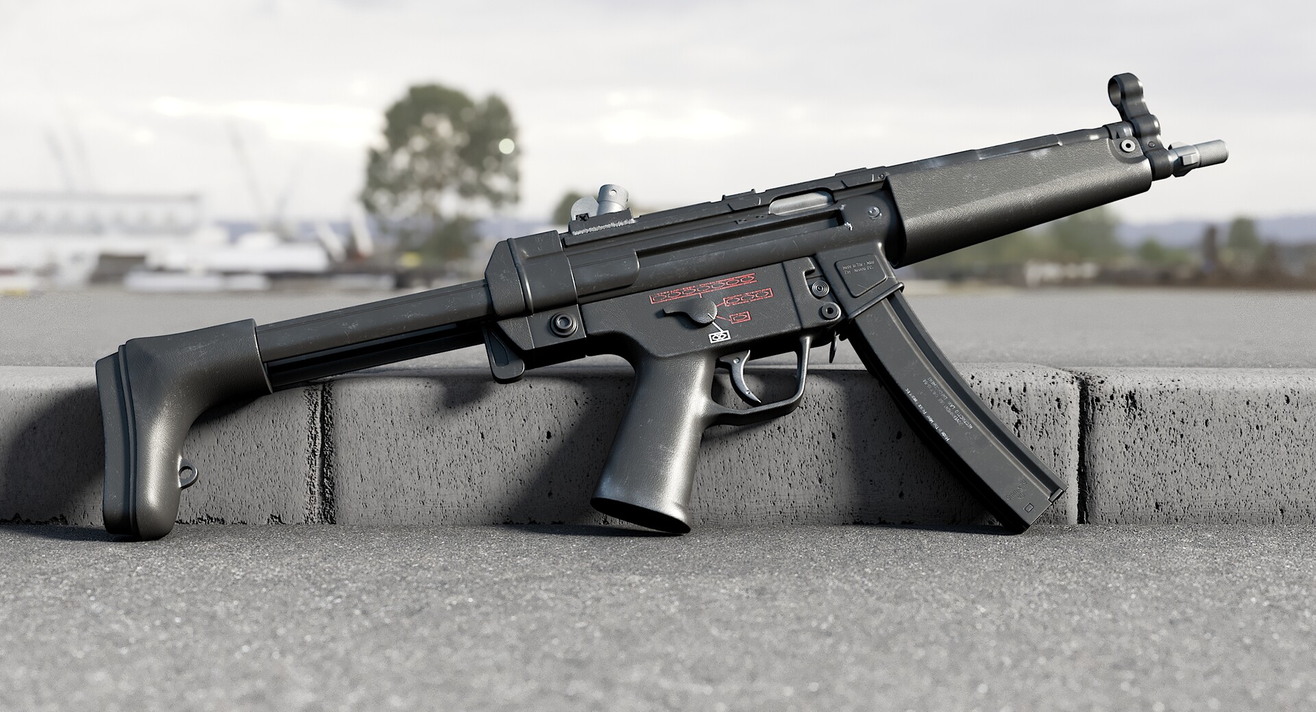ArtStation - Realistic 3D model of MP5A2 9MM