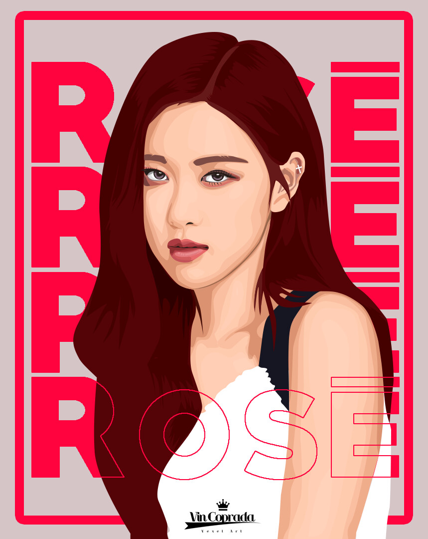 ArtStation - Blackpink Rosé Vexel Art
