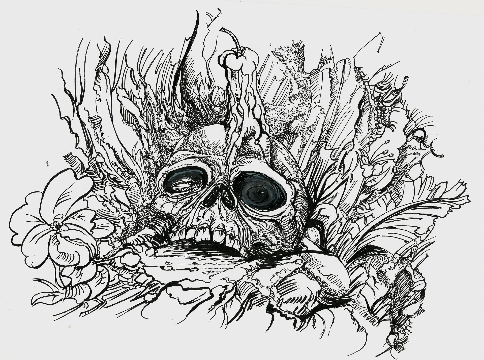 ArtStation - pen and ink practice