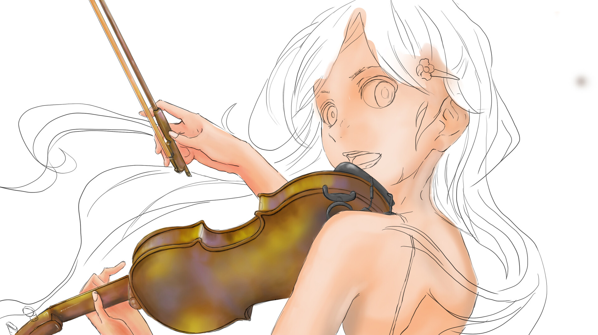violinist drawing reference