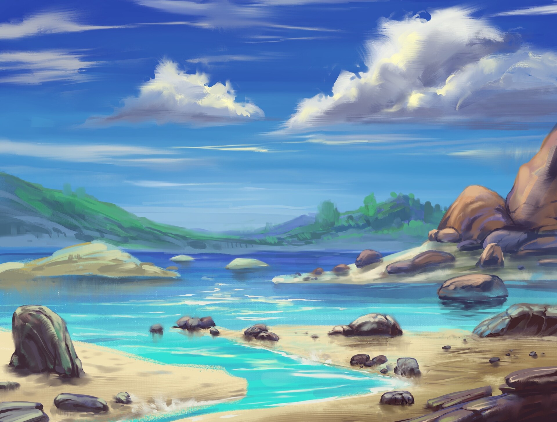 ArtStation - landscapes sketch