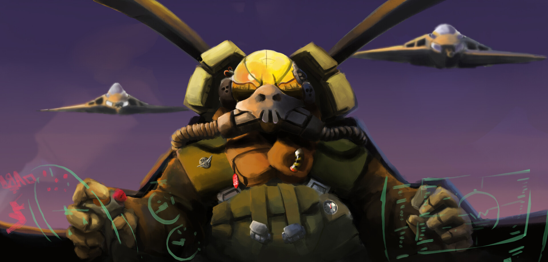 ArtStation - Gunship Pilot