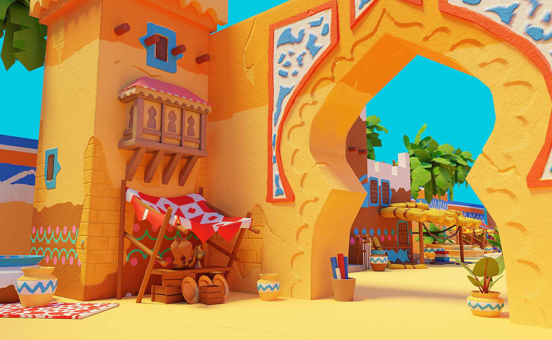 ArtStation - Endless runner game 3d environment