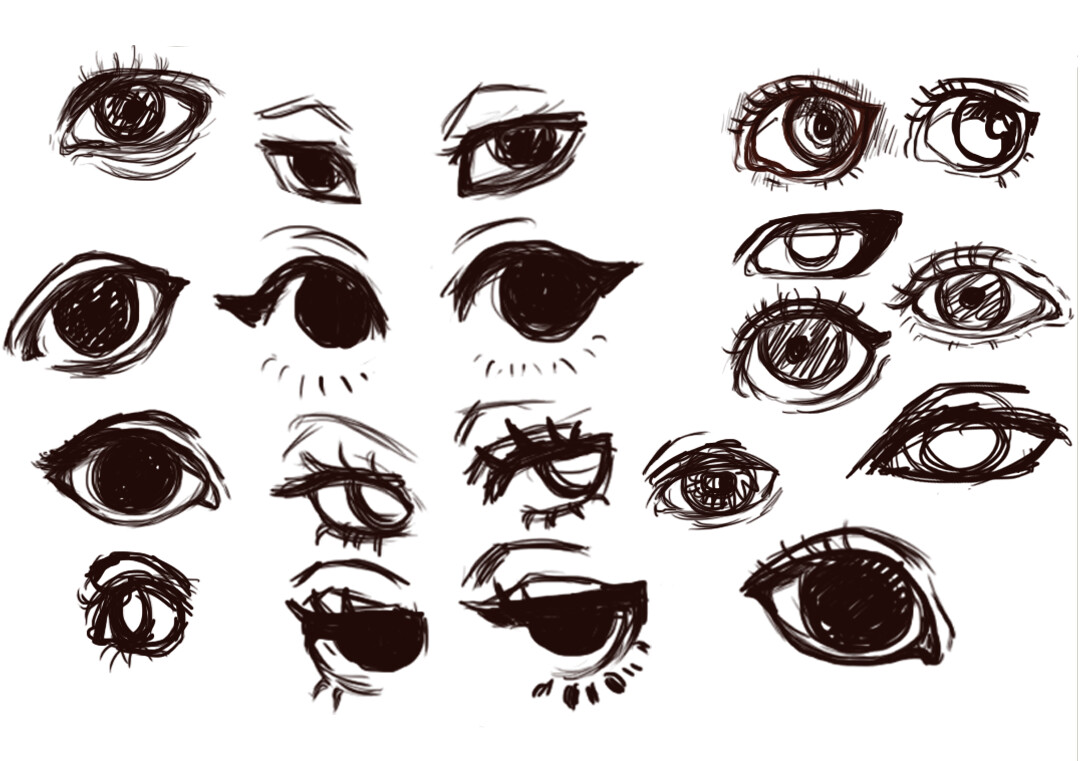 how to draw eyes different styles