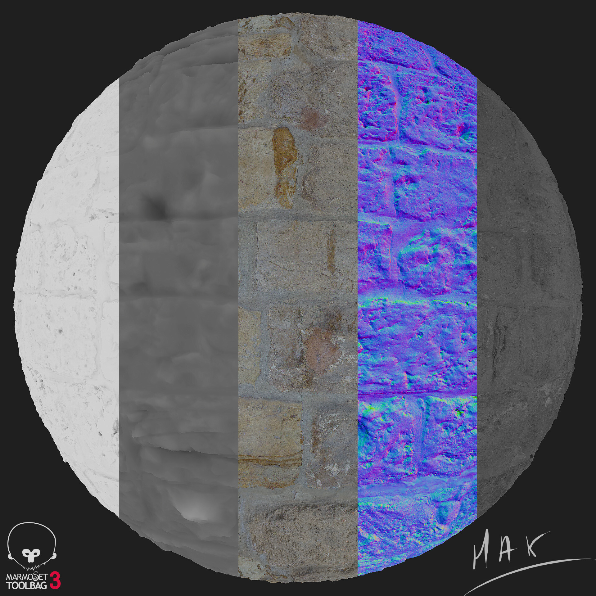 MAKRAM DAOU - Stone Wall - Photogrammetry based Environment Material