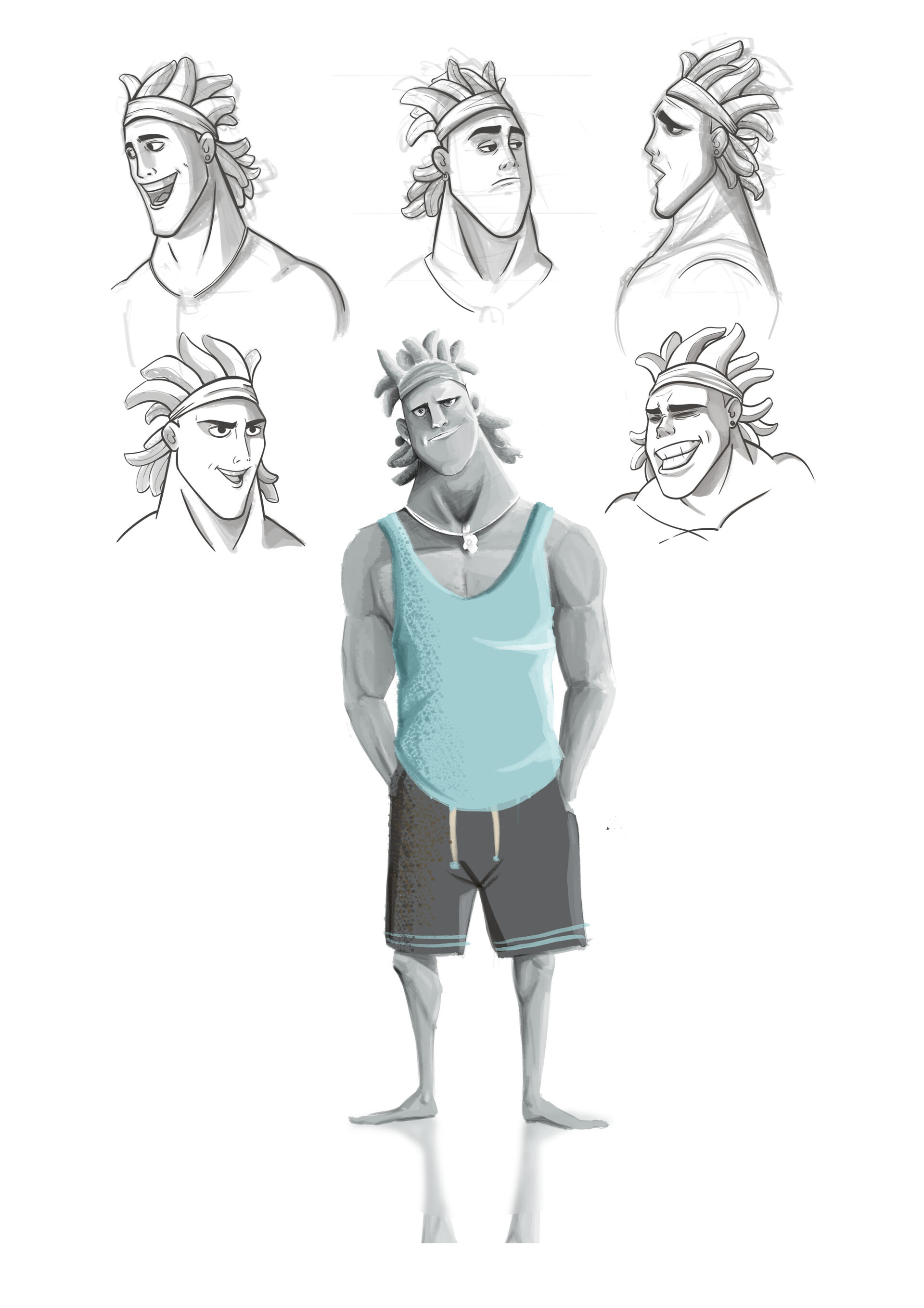 ArtStation - WIP Concept Art Character Surfer