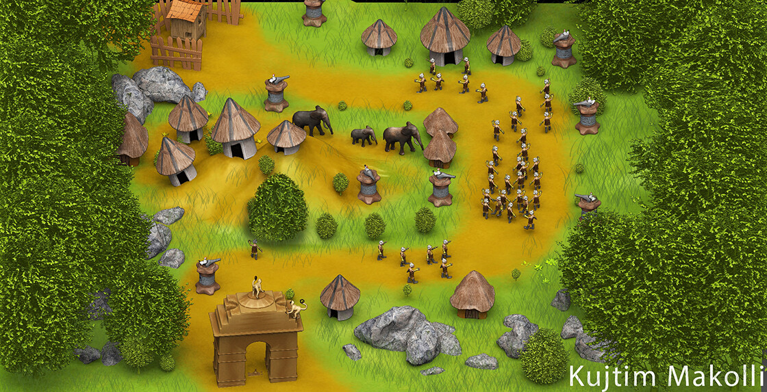 ArtStation - isometric tower shooting game game