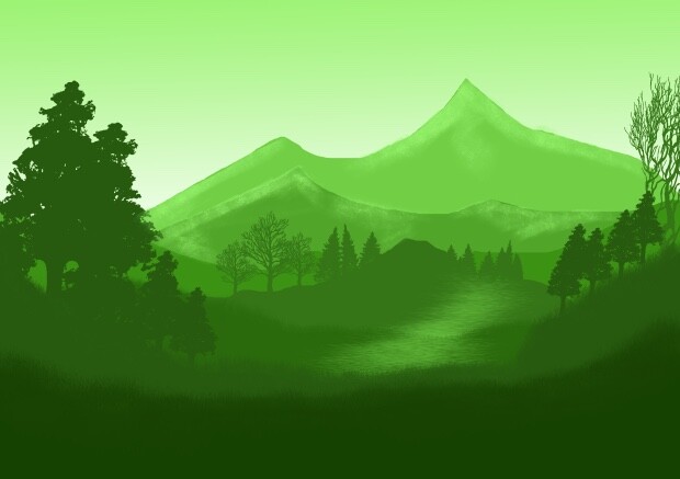 ArtStation - 2D foliage backdrop