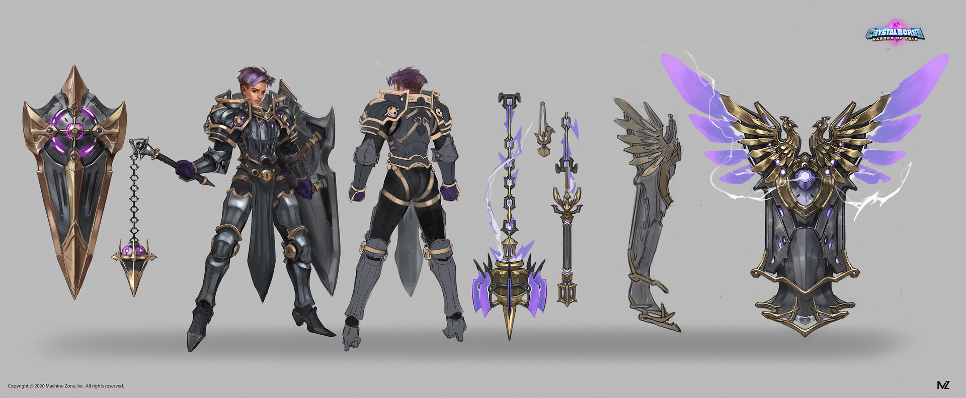 ArtStation - female tank character violet